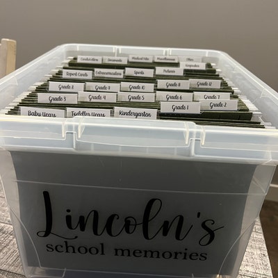 Printable Memory Box File Labels, Digital Download School Memories File ...