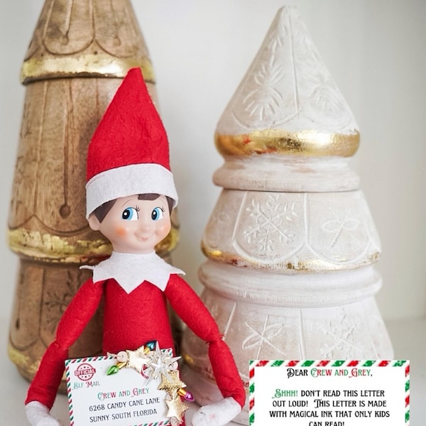 Editable Mini Elf Letter & Envelope Template (CANVA) - Etsy