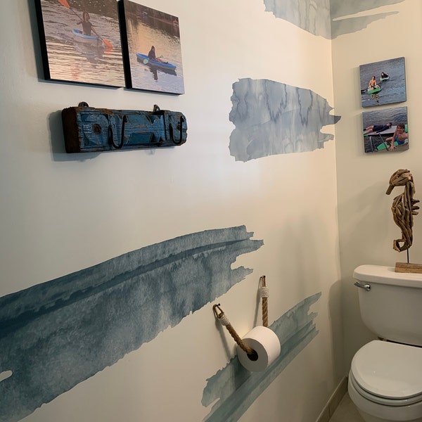 Removable Wall Decals Peel & Stick Reusable Stickers Blue Green ...