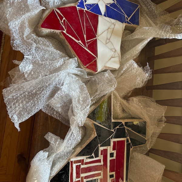 Texas Flag Stepping Stone With Mosaic Top! - Etsy