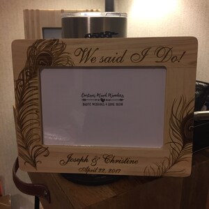 We Said I Do Picture Frame Peacock Theme We Said I Do Personalized ...