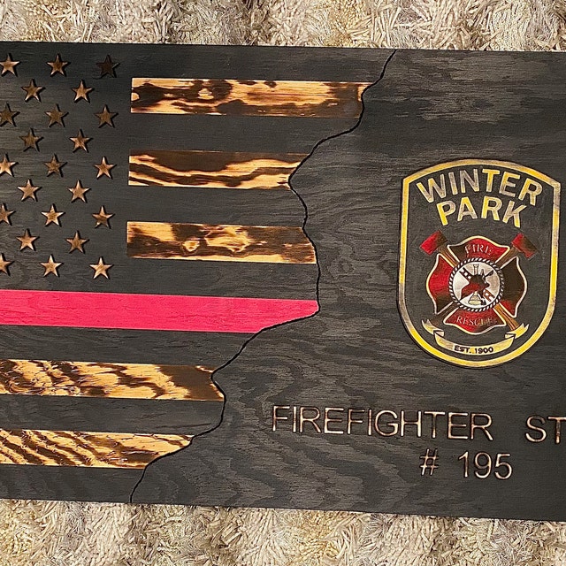 Firefighter Owned and Operated by WillfulWoodDesigns on Etsy