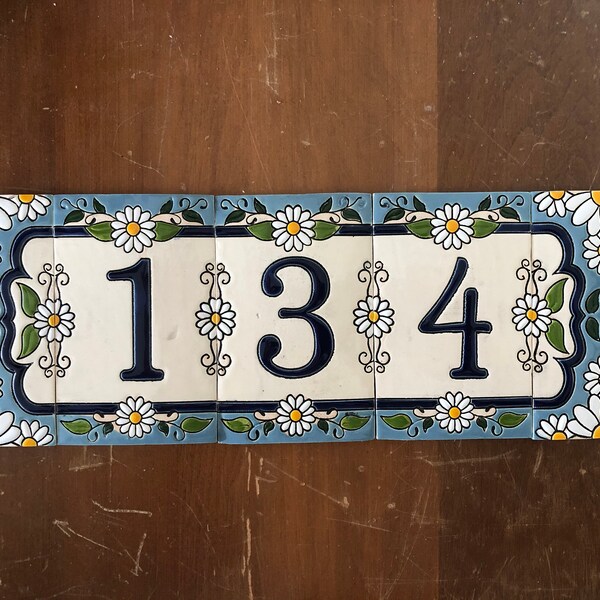 Handmade Ceramic House Number Tiles "ethno" - Etsy