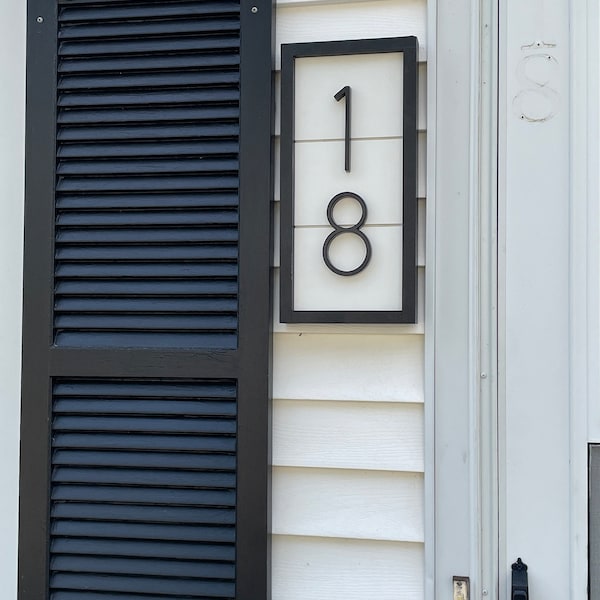 Black and White Shiplap House Numbers | Address Sign | Black House ...