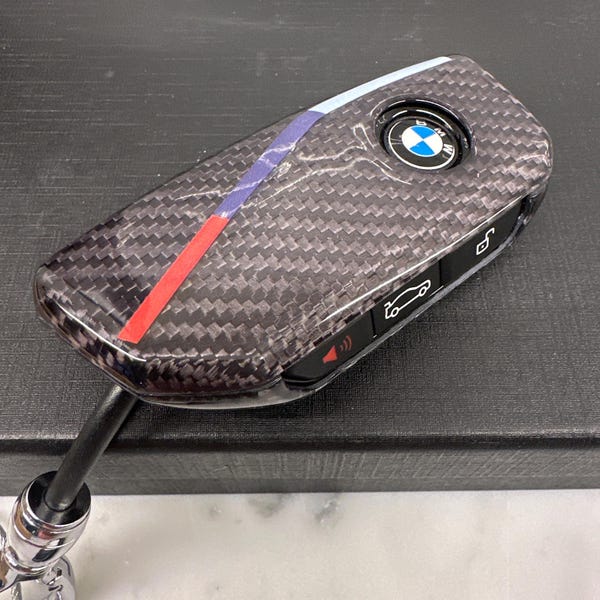 Premium Genuine Carbon Fiber AMG Key Fob Cover Pack for Mercedes A45 ...