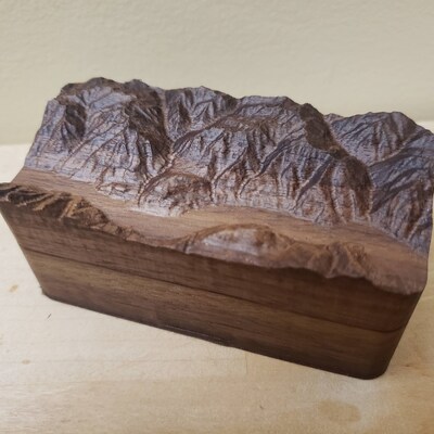 Mountain Ring Box Custom Locations Wedding Ring Box Engagement Ring Box ...