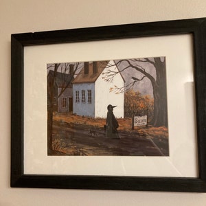 Witch's Story 4x6 Halloween Witch Black Cat Ryta Print of - Etsy