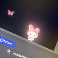 P2U Pink Rabbit Bunny Melo Chat Widget Goal Kawaii Bunny Kitty White ...