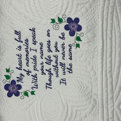 Grief Sympathy Loss Machine Embroidery Design 4x4 5x7 6x10 Hoops ...