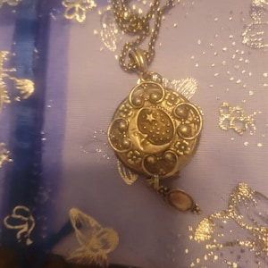 Photo Locket, Starry Sky Locket, Moon and Stars, Keepsake Locket, Gift ...