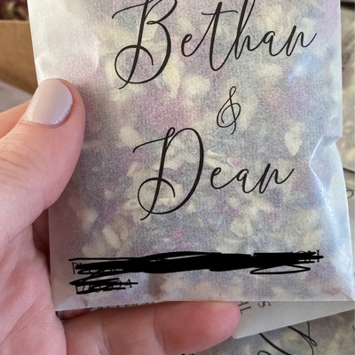 Wedding Confetti Bags 100% Biodegradable Glassine Bags Personalised ...