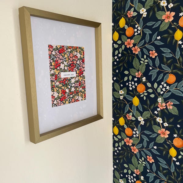 Choose Joy Watercolor Floral Art Print by Kelsey Carlson - Etsy