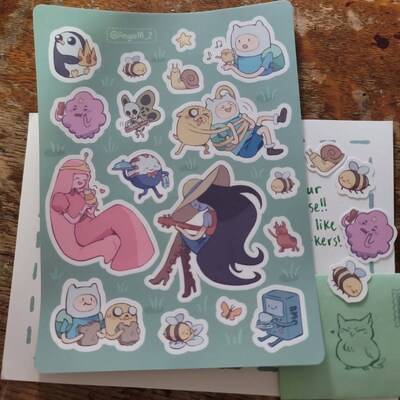 Adventure Time Sticker Sheet - Etsy