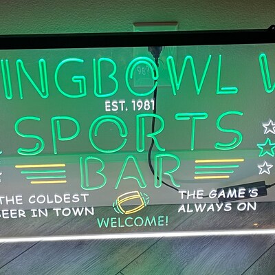 Personalized Beer Bucket Home Bar Tri-color LED Neon Light Sign, Unique ...