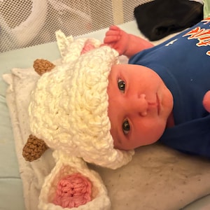 Baby Goat Hat, Billie Goat, Crochet Baby Hat, Photo Props, Baby Shower ...
