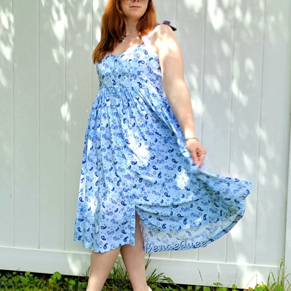 Buttondown Dress Pattern: Rosa Sundress, Mini & Midi (PDF Sewing ...
