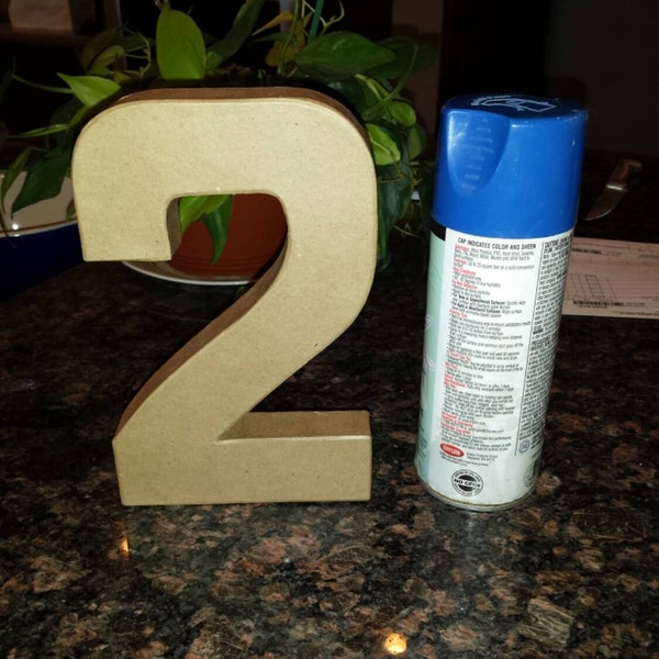 Stand up Paper Mache Number-diy-birthday-wedding-anniversary-engagement ...
