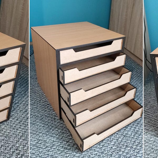Laser Cut Modular Organizer Transformer With Drawer, for Storage Tool ...