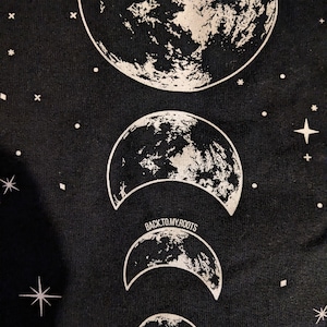 Moon Phases Hoodie, Mystical Moon Phase Hooded Sweatshirt, Celestial ...