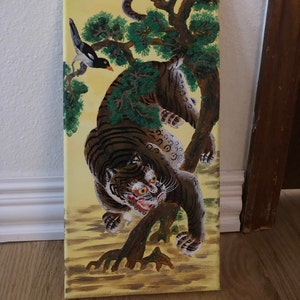 Mini Botan(peony) Flower Acrylic Hand Painting /3x3" Canvas( Include ...