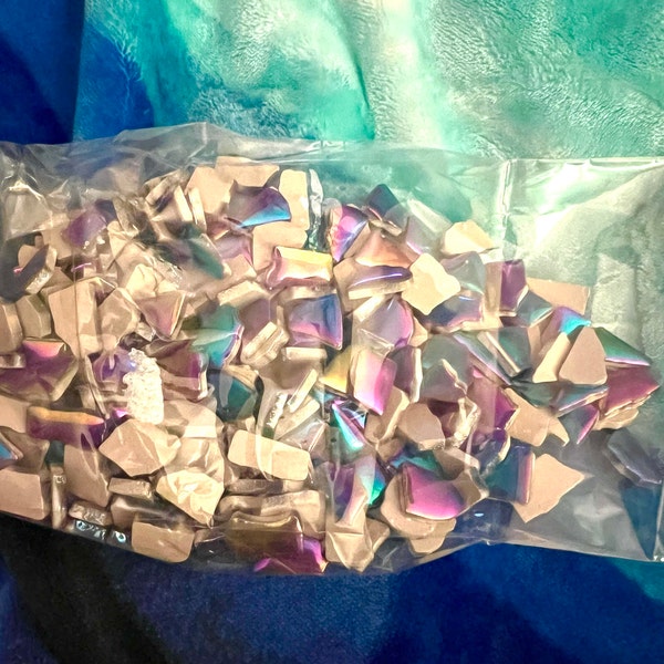 Colorful Metallic Mosaic Ceramic Tiles - Random Shapes in Mixed Colors ...