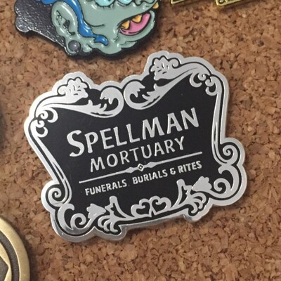 Spellman Mortuary Sign Enamel Pin - Etsy