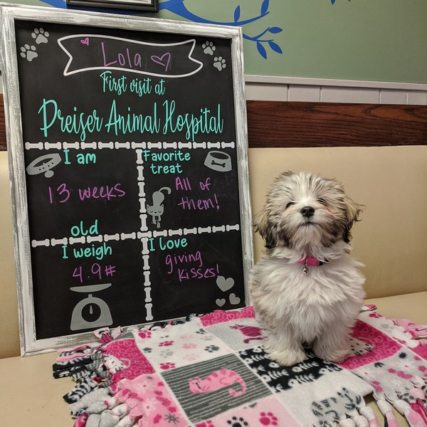 Veterinary First Visit Chalkboard Vet Visit Chalkboard Pets First Visit ...