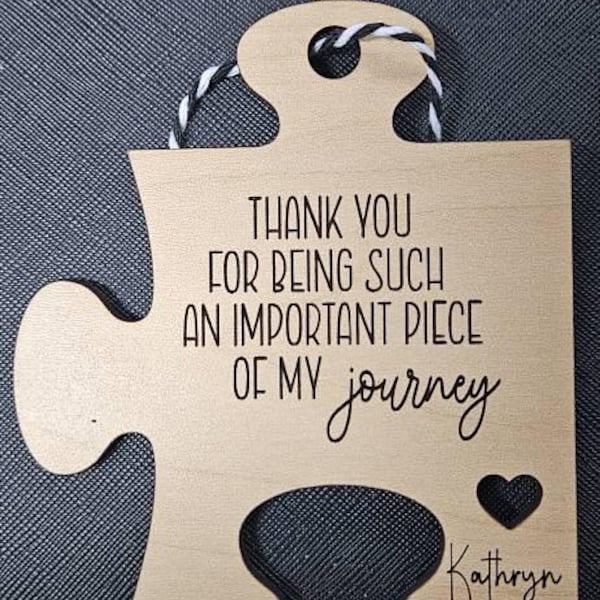 Puzzle Piece, Caregiver Gift, Autism, Teacher Gift, Thank You Gift ...