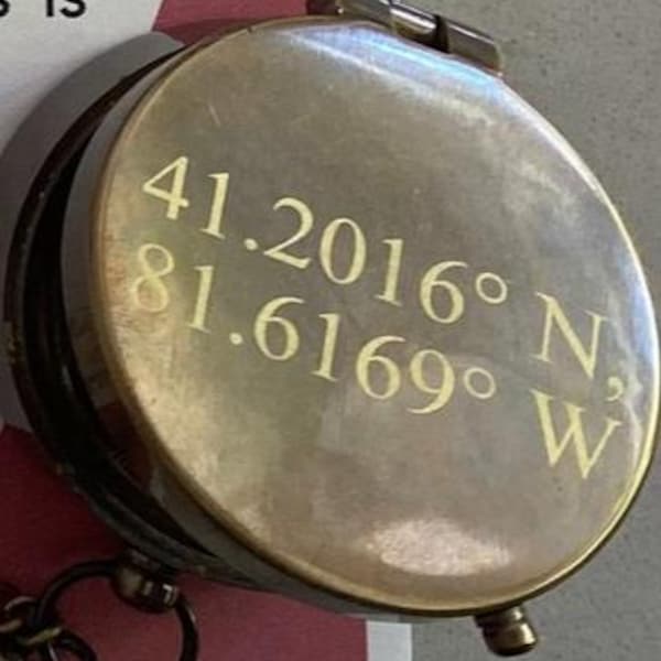 Baptism Gift, Working Compass, Personalized Nautical Compass, Permanent ...