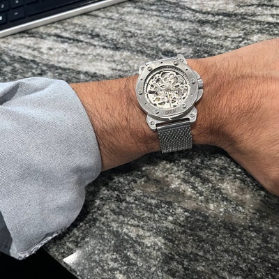 Steampunk Industrial Mechanical Automatic Watch. Unique Wedding Gift ...