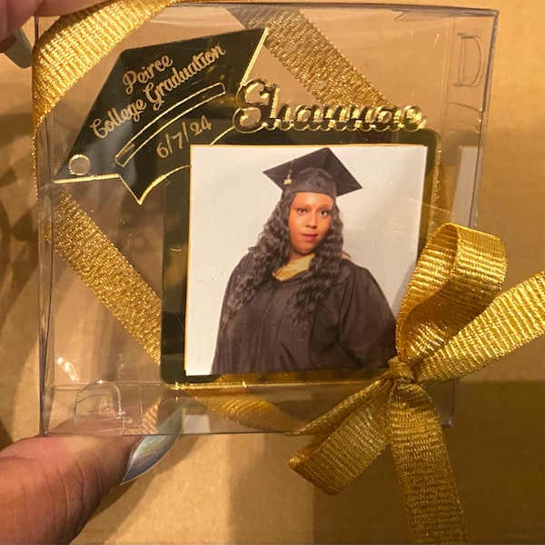 Custom Graduation Photo Magnet, Graduation Cap, Class of 2024 ...
