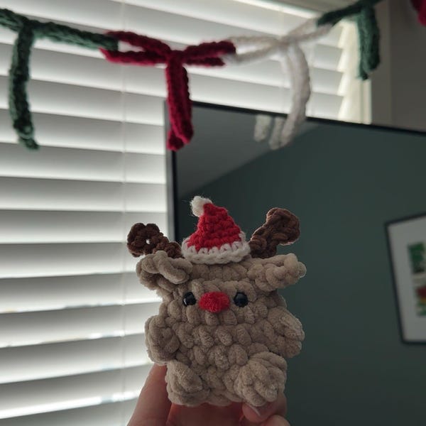 Mini Rudolph Reindeer | NO SEW Crochet Pattern | Quick and Easy 20 ...