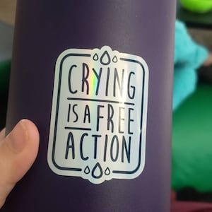 Crying is a Free Action Sticker Dnd Stickers, Dungeons & Dragons, Nerdy ...