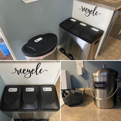 Recycle Decals, Computer Cut Recycling Labels, Trash Recycle Plastic ...