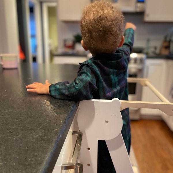 Montessori Kitchen Step Stool: Eco-friendly Toddler Furniture for ...