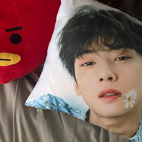 Theo James Pillow Case Christmas Gift DIY Custom Cushion Cover Birthday Gift Custom Christmas ...