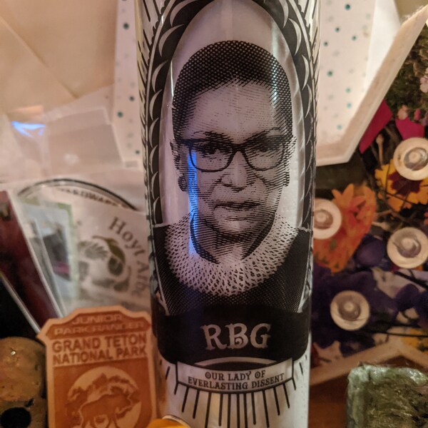 RBG Dissent Progressive Prayer Candles Notorious RBG Resist Impeach 1 ...