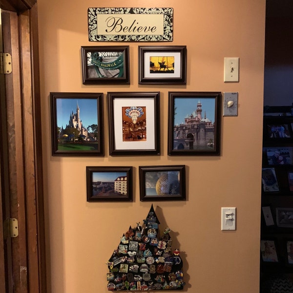 Disneyland & Magic Kingdom Disney Pin Display Board, 17" Tall Castle - Etsy