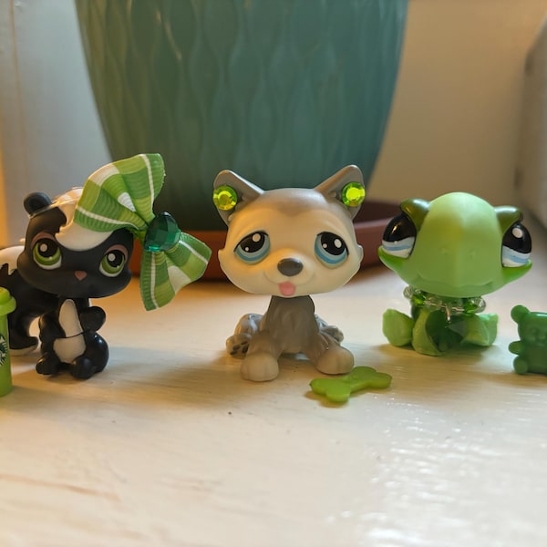 Littlest Pet Shop Rare Vintage LPS Horses Alpaca Llama Glitter Deer ...