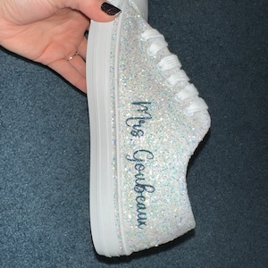 Red Glitter Sneakers for Wedding or Special Occasion, Bling Bridal ...