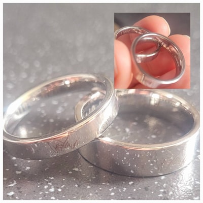 Personalised Infinity Couples Rings, Stainless Steel. 4/6mm. Together ...