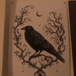 Crow Guardian A5 Art Print by Grace Moth 5.8 X 8.3 - Etsy