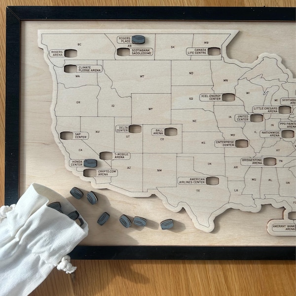 National Parks Travel Map - Shelf Decor - Gift From Family - USA Travel ...