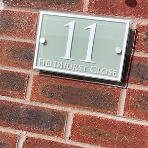 Bordered Rectangular House Signs, Door Number Plaques, Multiple Colour ...