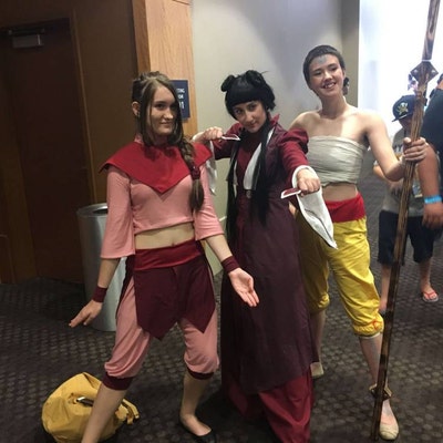 Pink Acrobat Cosplay Fully Functional Fire Nation Acrobat Costume ...