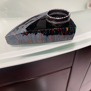 Bello Opal 126g OP14 Lab Created Synthetic Opal Black Opal Rough Stone ...