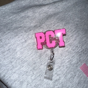 PCT Badge Reel, Employee Gift, PCT Life, Glitter Badge Reel, Patient ...