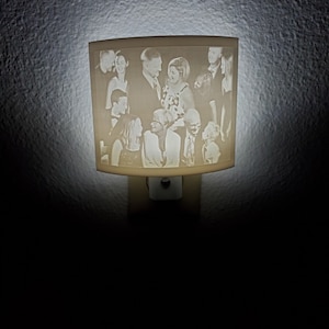Custom 3D Printed Lithograph Night Light From Photo - Etsy