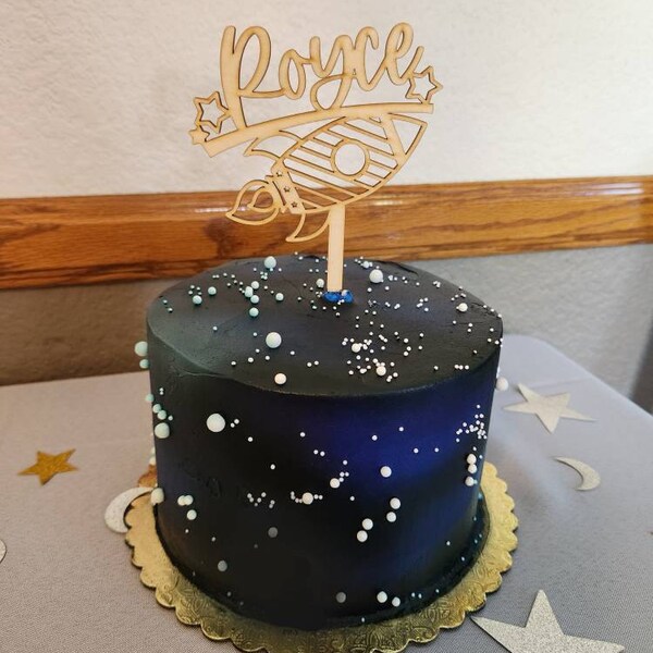 1st Birthday Cake Topper Space Birthday Party One Cake Topper First ...