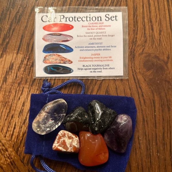 Car Protection Crystals Set, Car Protection Crystals Kit, Carnelian ...